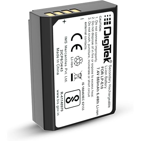 Buy DIGITEK® (LP E10) Lithium-ion Rechargeable Battery for DSLR Camera ...