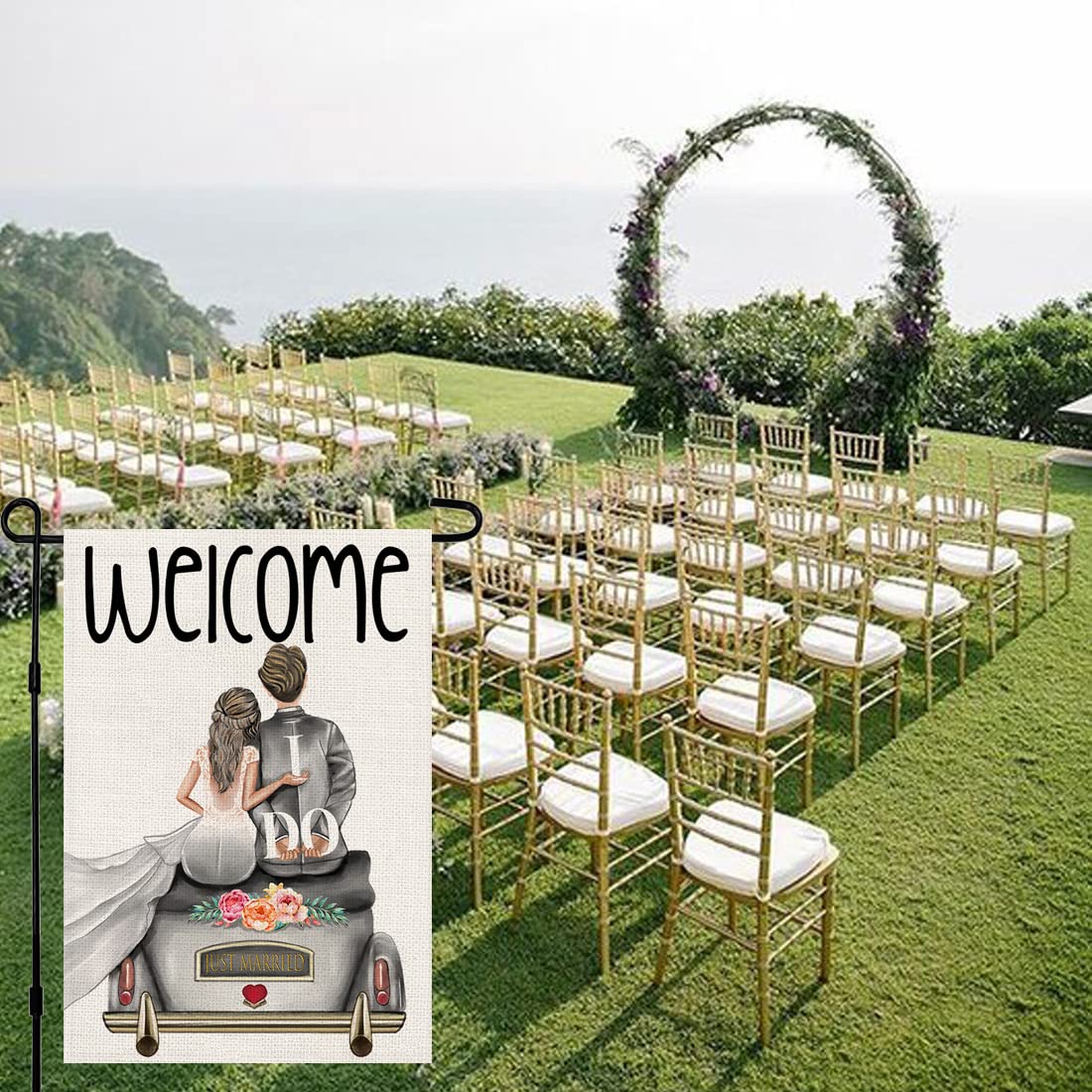 Flag Pole Wedding White Bali Flag 5m Brisbane