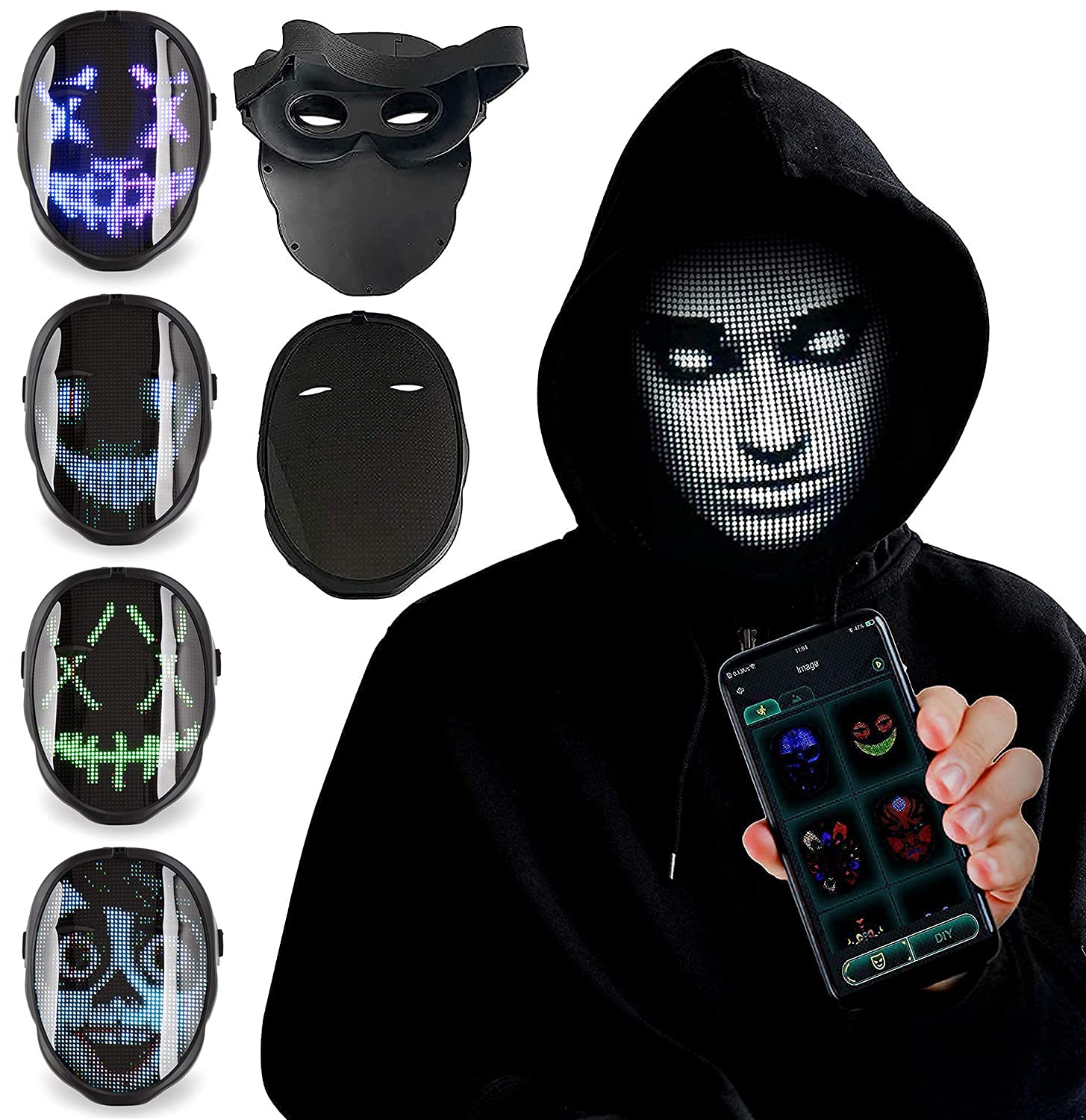 Buy PA Original Led Face ,365 Rechargeable LED Face Changing , Cosplay ...