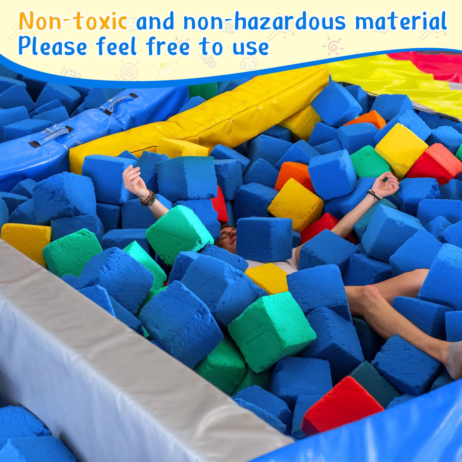 Foam Cube 72 Pcs Foam Pit Cubes - 3.1 Inch Flame Retardant Building ...