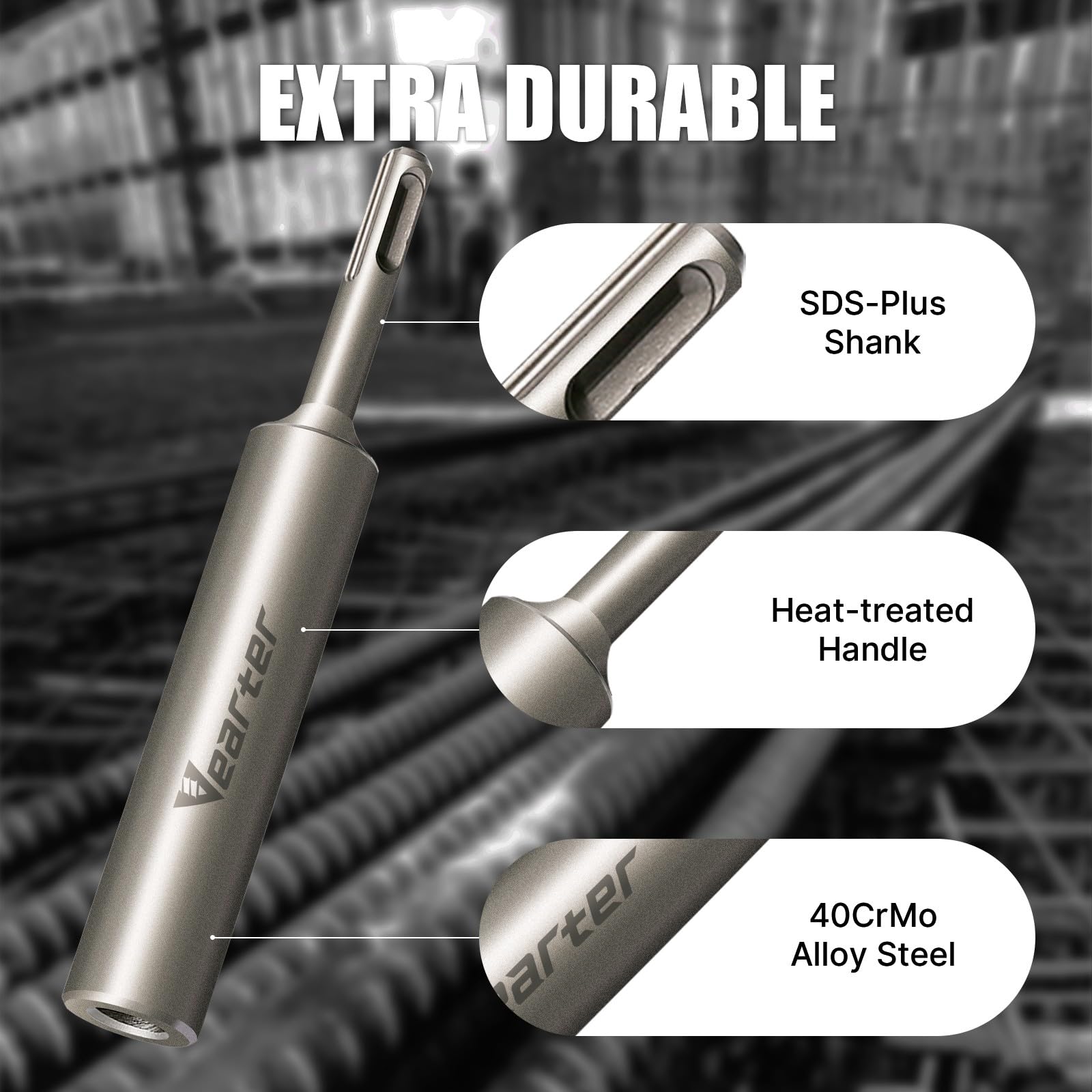 Snapklik.com : SDS Plus Ground Rod Driver For 1/2 Grounding Rod, 40CrMo ...