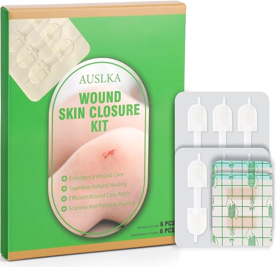 Amazon.com: AUSLKA Wound Closure Strips - 6 Pcs Butterfly Bandages for ...