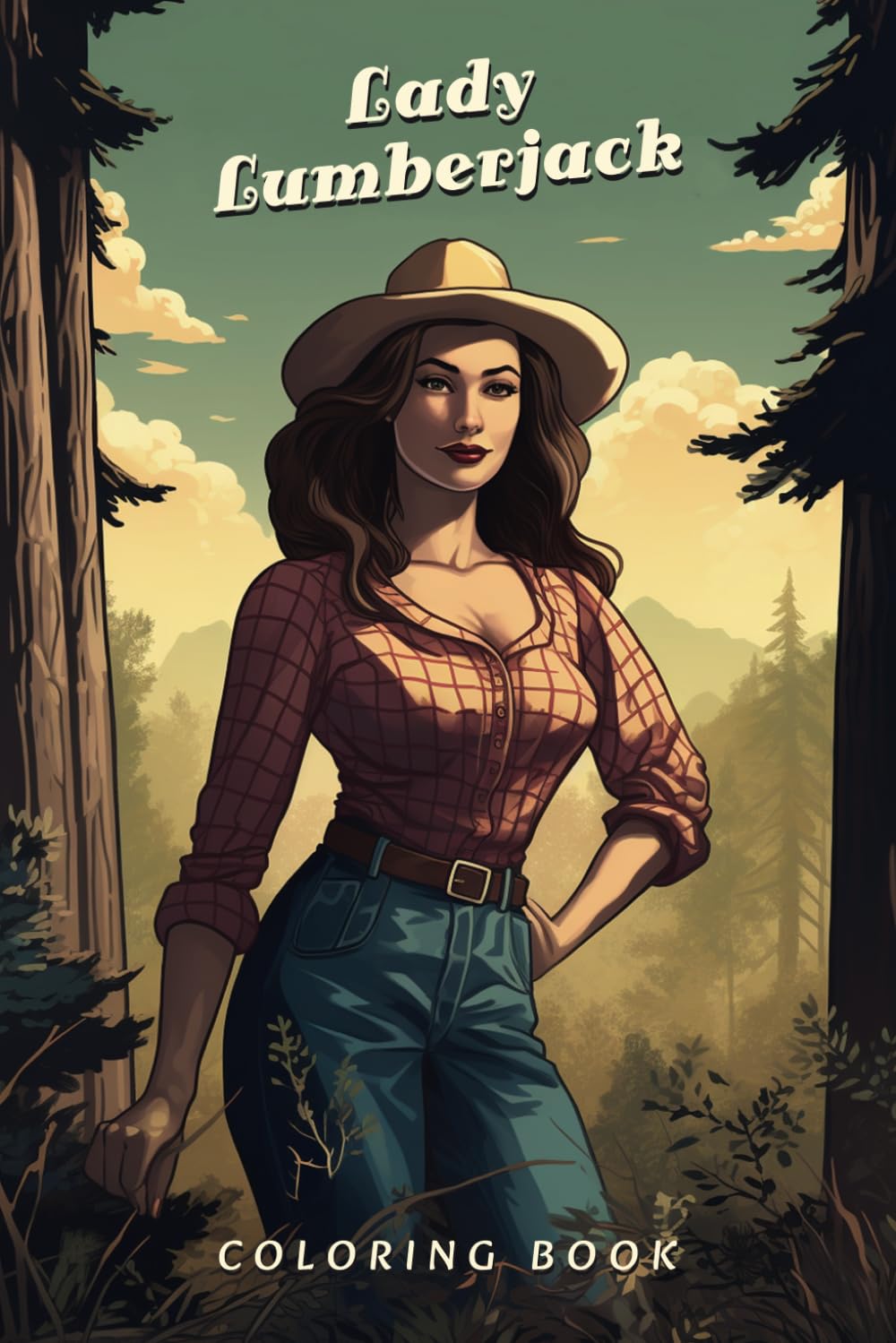 Amazon.com: Lady Lumberjack Coloring Book: 50 Illustrations with ...