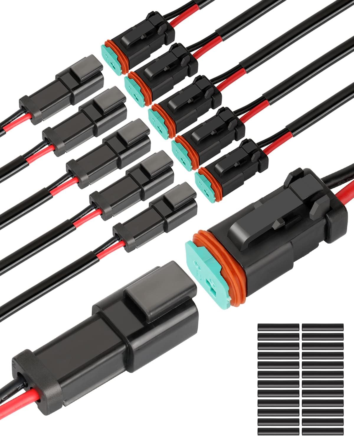 Amazon.com: Deutsch DTM 2-Pin Connector Pigtail Kit, 20AWG GPT ...