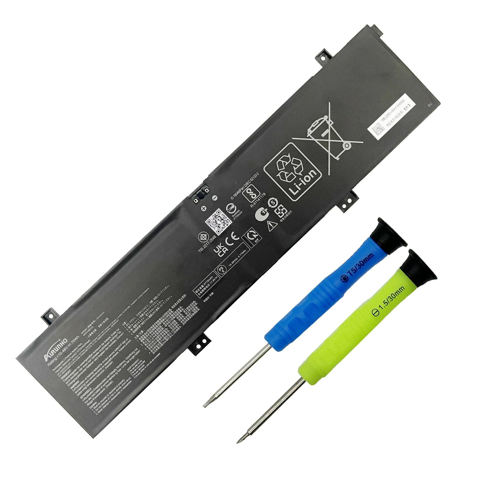 Amazon.com: AURUNHO C41N2101 Laptop Battery Replacement for Asus ROG ...