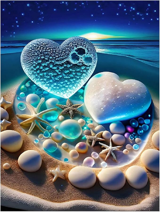 Amazon.com: GOGHSCEK 5D Diamond Painting Beach Kits for Adults, Paint ...