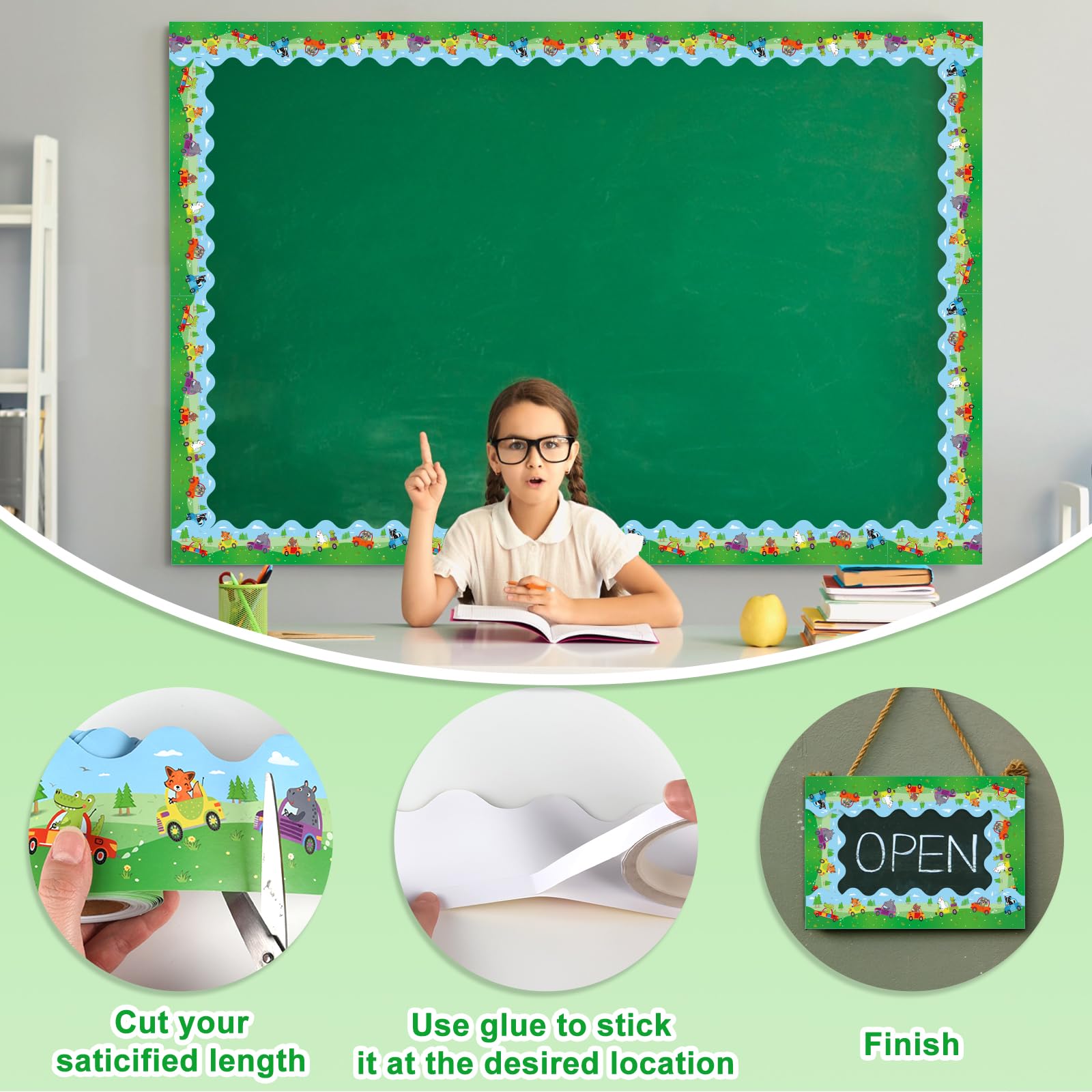 Woodland Creatures Bulletin Board Whaline 32.8ft Borders Christmas ...