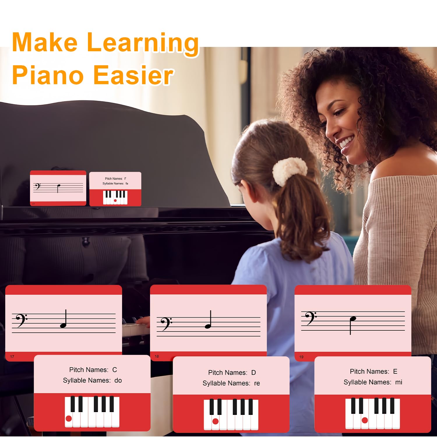 Snapklik.com : Piano Notes Flashcards - Study Aid For Beginners And ...