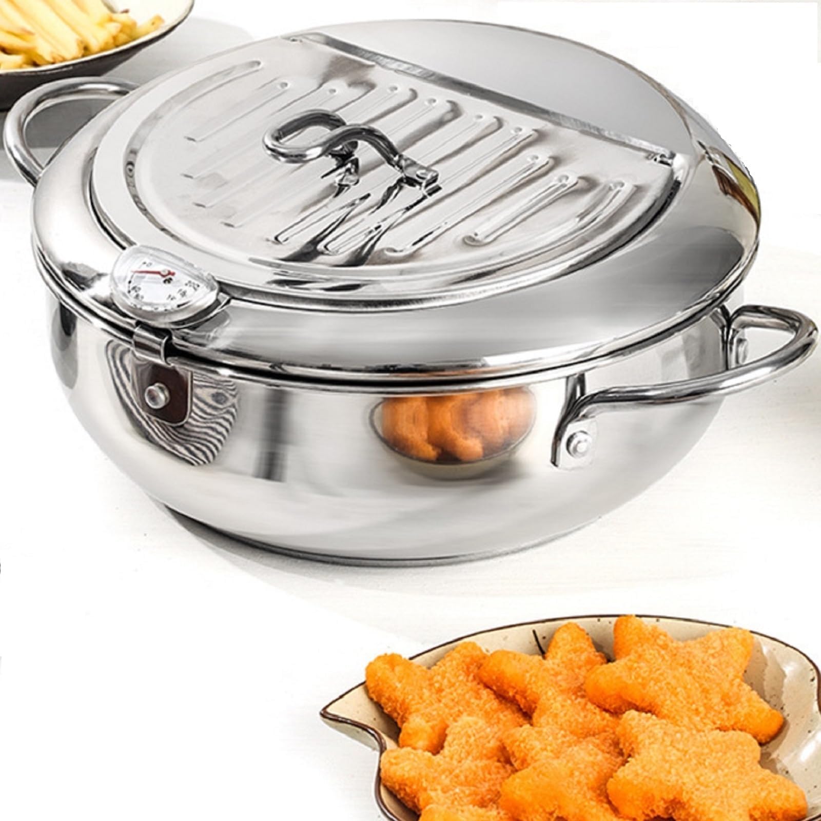 Amazon.com: KYACHITOS 3.4L Deep Fryer Pot, Japanese Style 304 Stainless ...