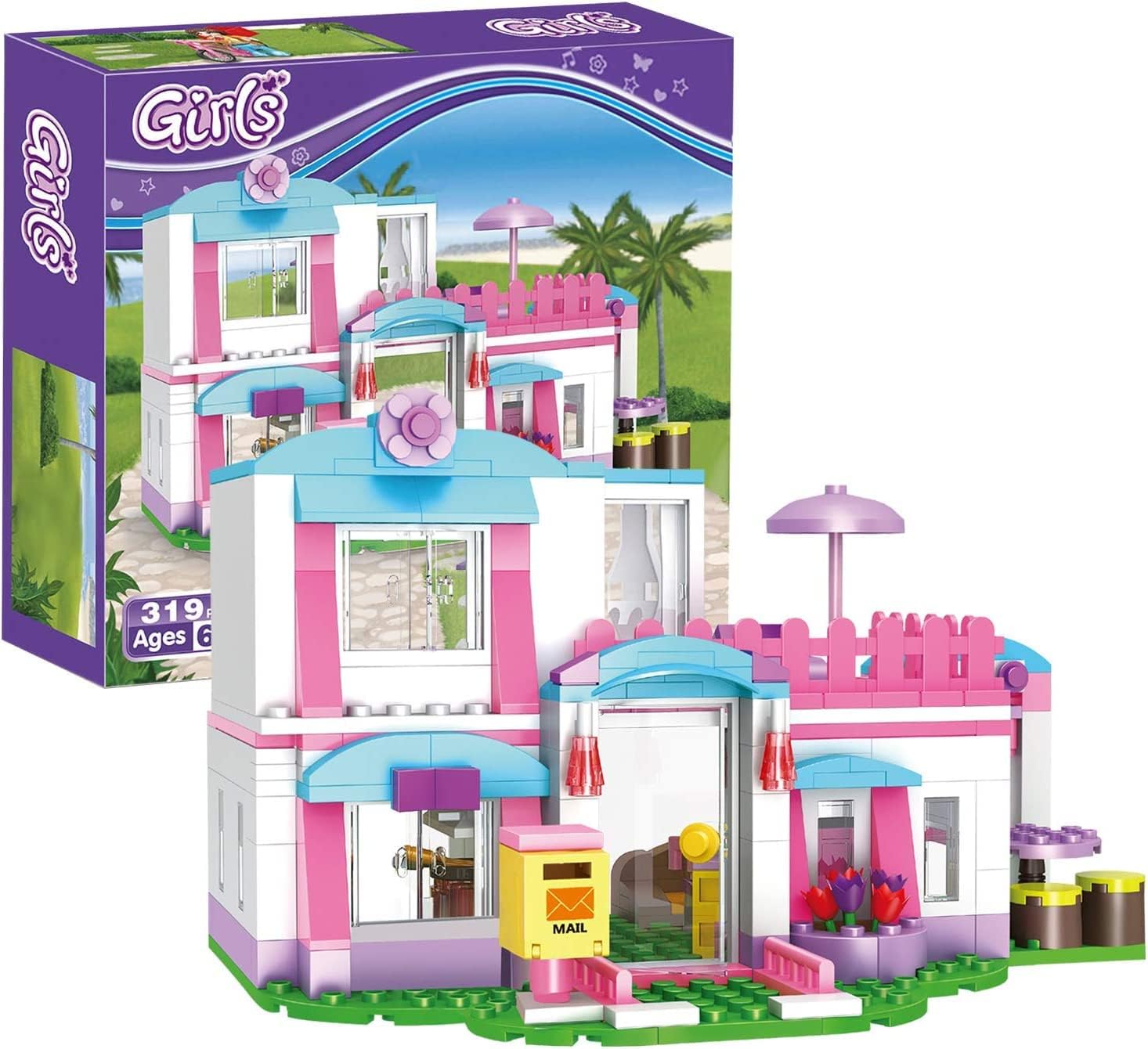 Buy Elecart Dream Girls House Building Sets Friends Seaside Villa Toys ...