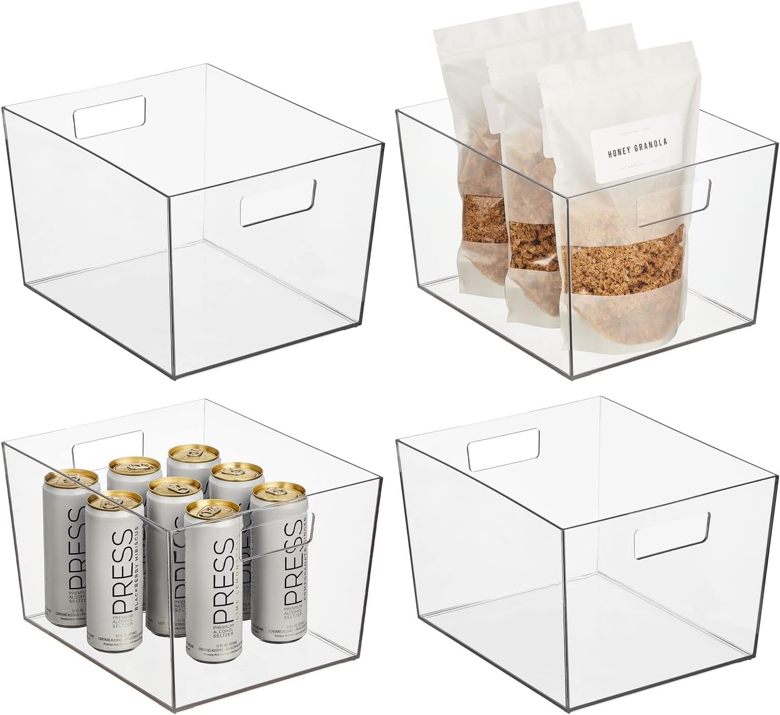 Amazon.com - iDesign Plastic Organizer Kitchen Storage Bin Set, Clear