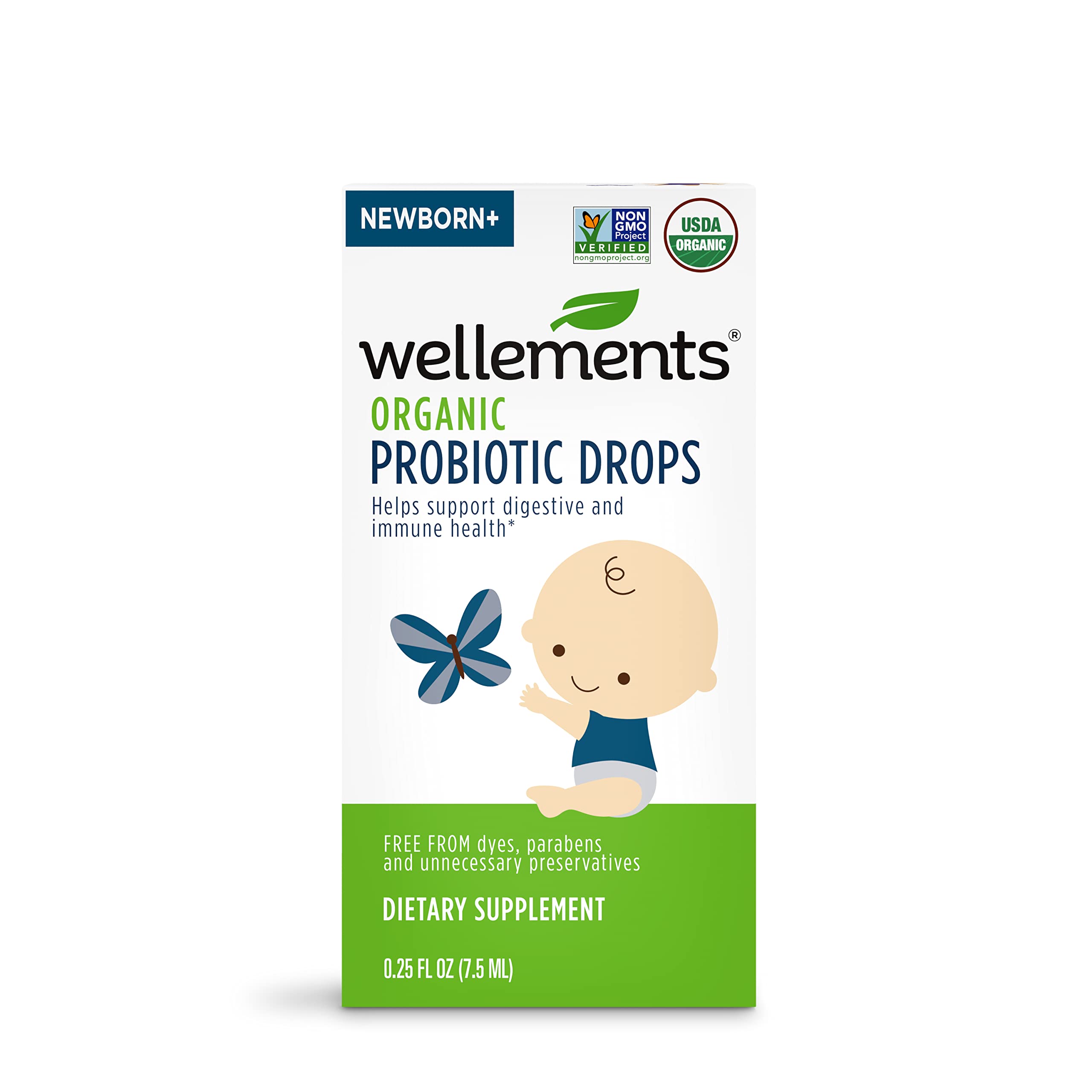 Snapklik.com : Wellements Organic Baby Probiotic Drops (0.25 Fl Oz ...