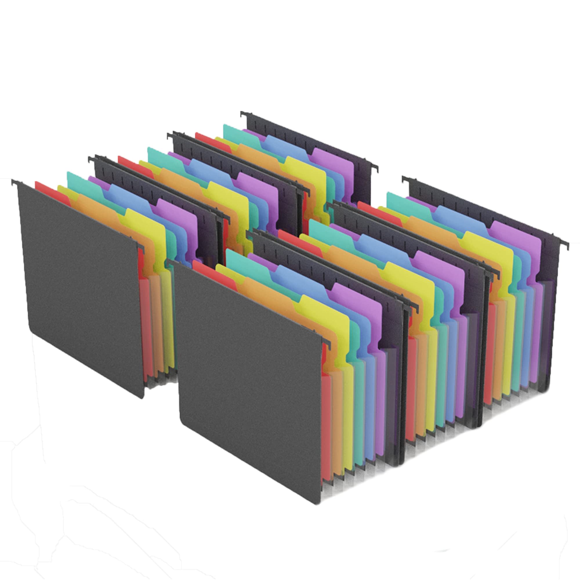 Amazon.com : MAIMIS Plastic Expanding Hanging File Folders, 7 Pocket ...