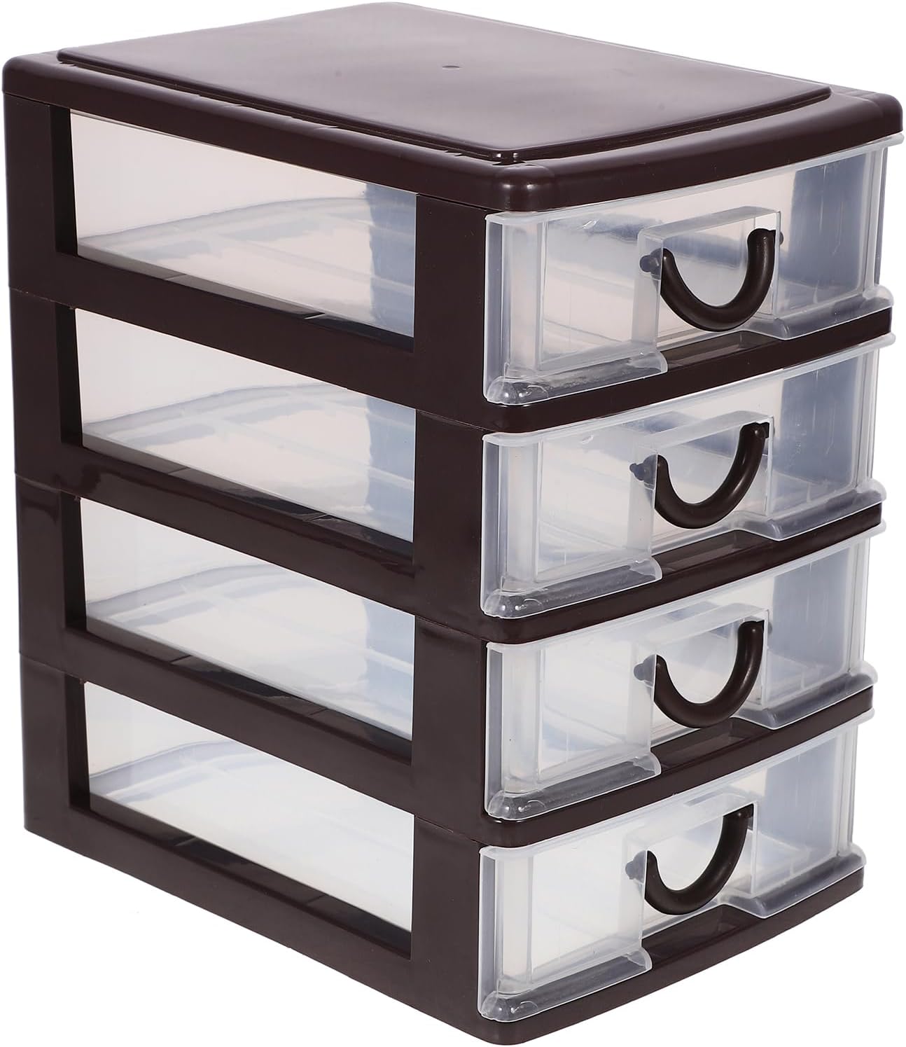 Amazon.com: Cabilock 4 Tier Plastic Storage Drawer Units Home Office Storage Box Small Plastic ...