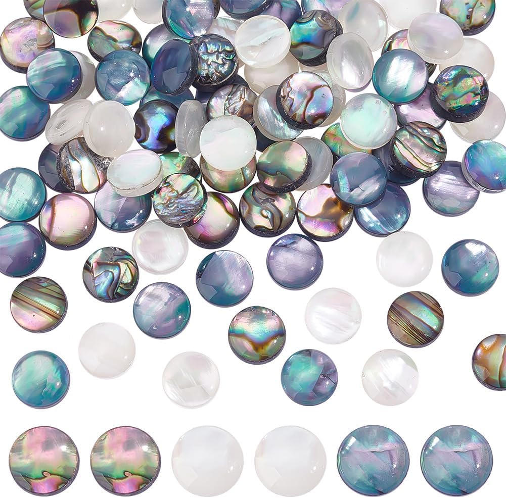 Amazon.com: PH PandaHall 90pcs 3 Colors Imitation Abalone Shell ...
