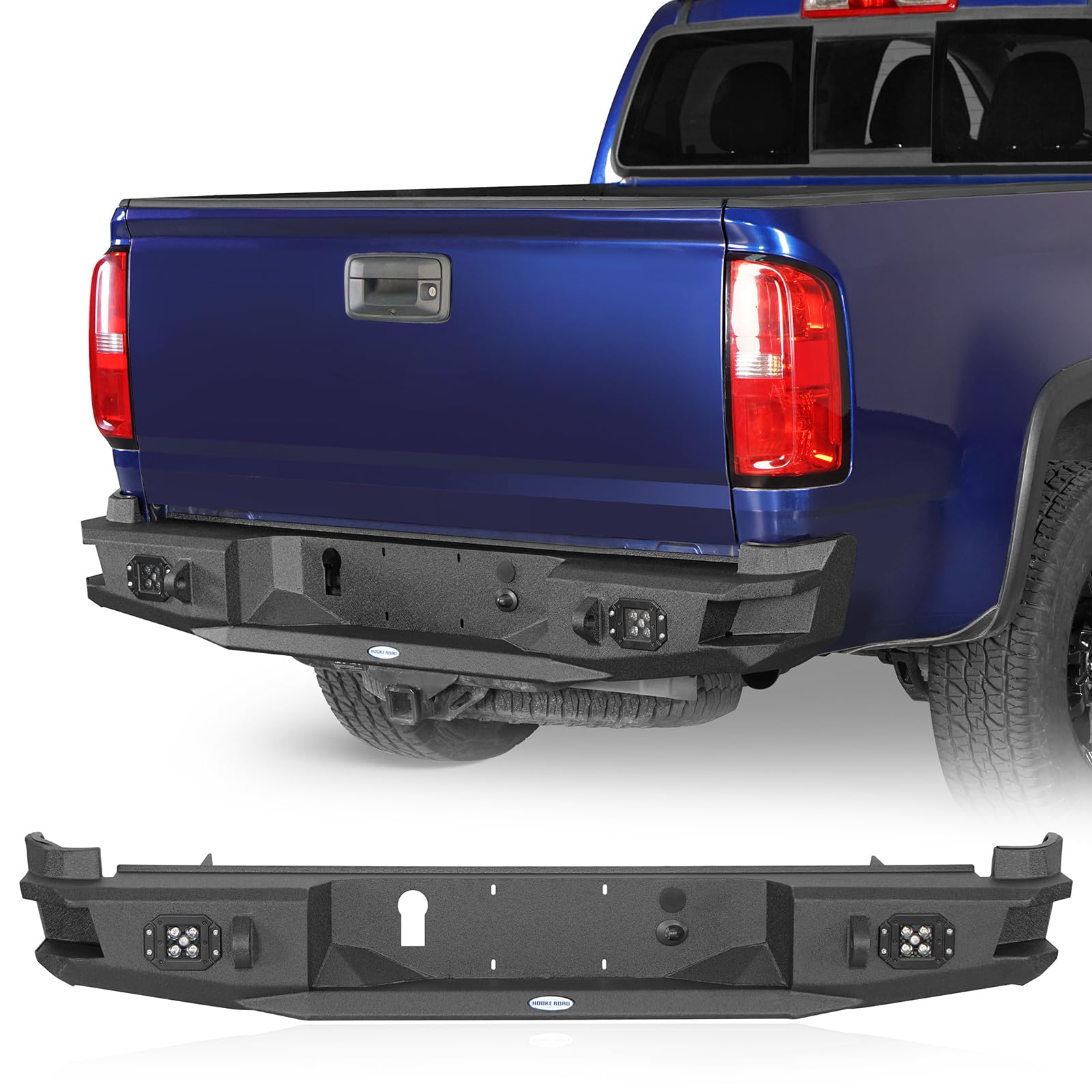 Amazon.com: Hooke Road Rear Step Bumper for 2015-2022 Chevy Colorado ...