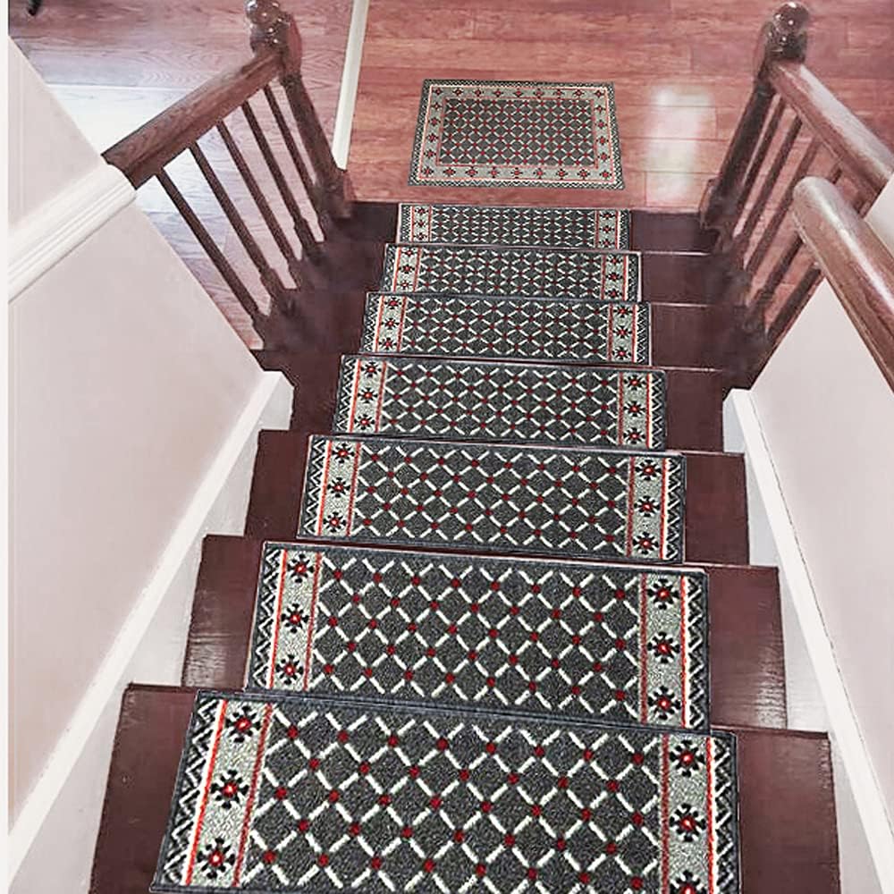 Stair Treads Carpet Rubber Backing (8.5” x 26”) – Stair Runners for ...