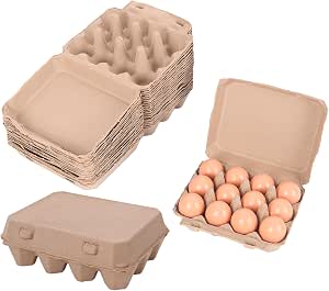 Amazon.com: 20 Pack Egg Cartons Cheap Bulk, 3x4 Style Egg Storage ...