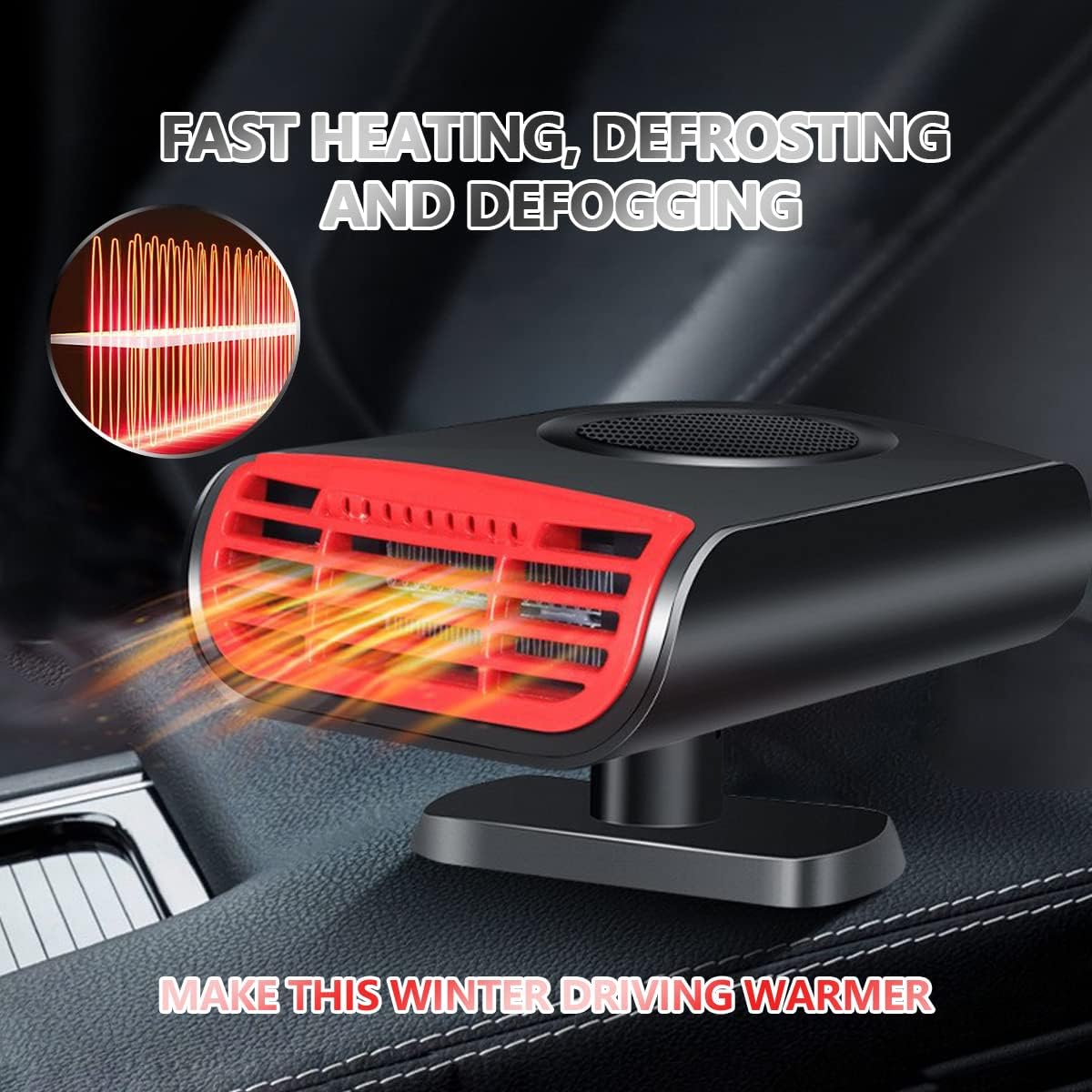 Snapklik.com : Showvigor Car Heater Black, Portable Car Heater And ...