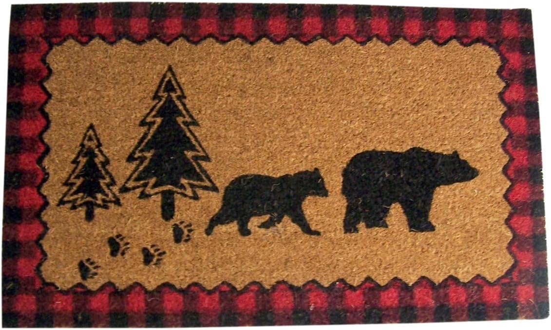 Amazon.com: Wowser Black Bears in The Forest with Paw Prints and Blue ...