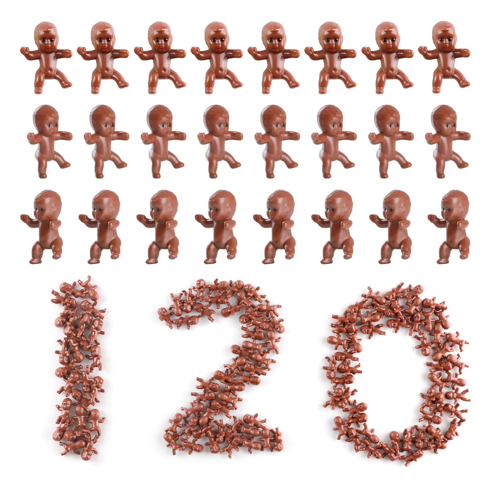 Amazon.com: 120 Mini Plastic Babies, Tiny Plastic Babies Figurines ...