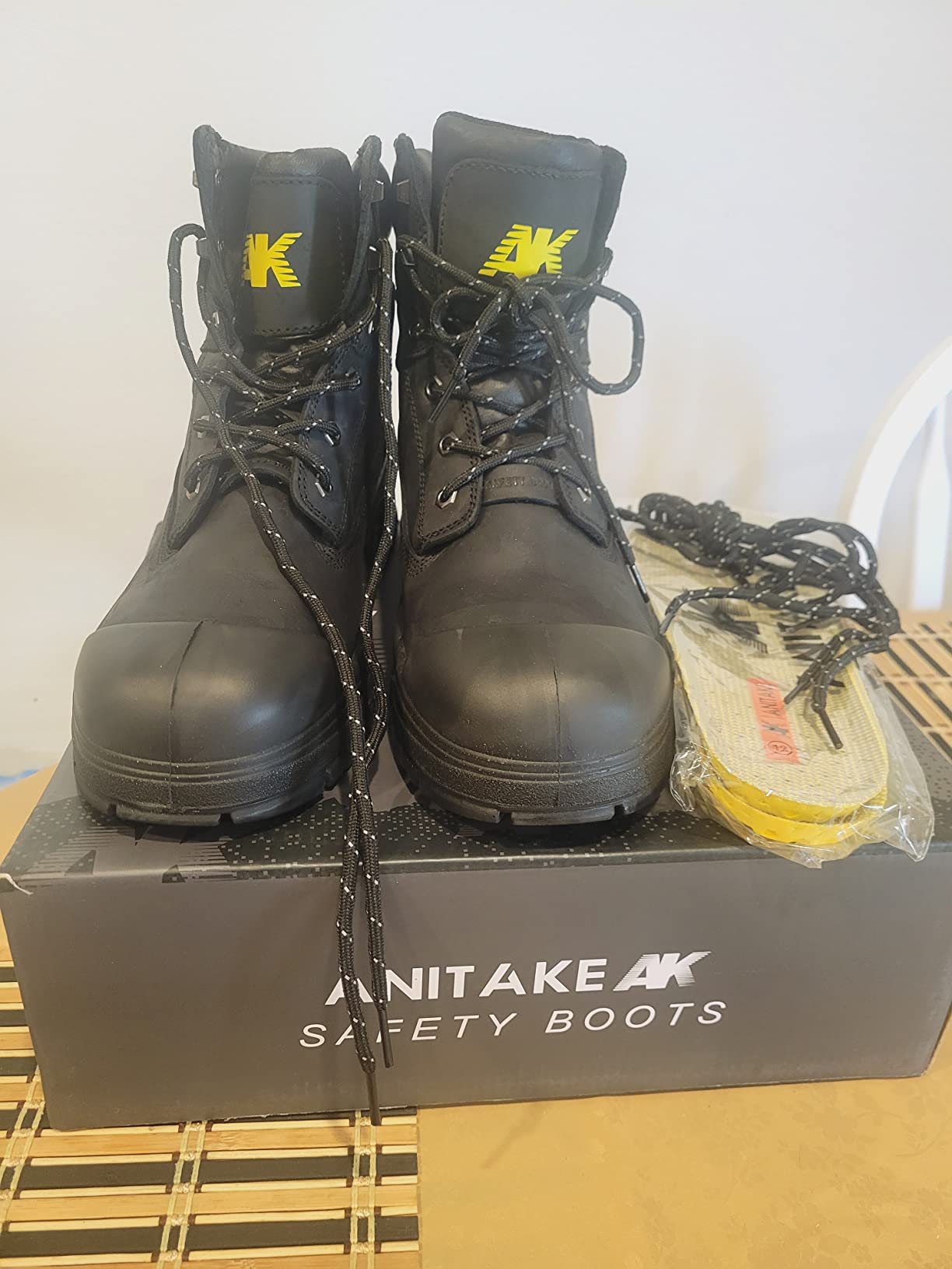 $11/mo - Finance ANITAKE Steel Toe Work Boots for Men,6 inch, Full ...