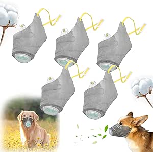 Amazon.com : 5PCS Adjustable Dog Gas Mask, 𝑫𝒐𝒈 𝑴𝒂𝒔𝒌, Reusable ...