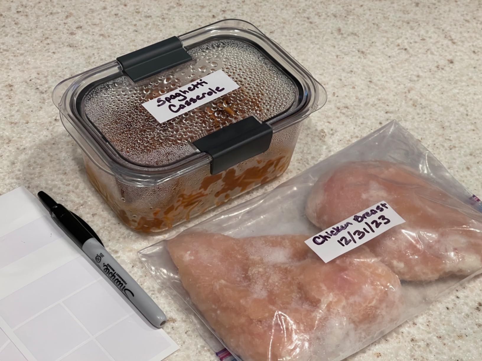 $2/mo - Finance MESS Food Labels for Containers - Removable Labels for ...