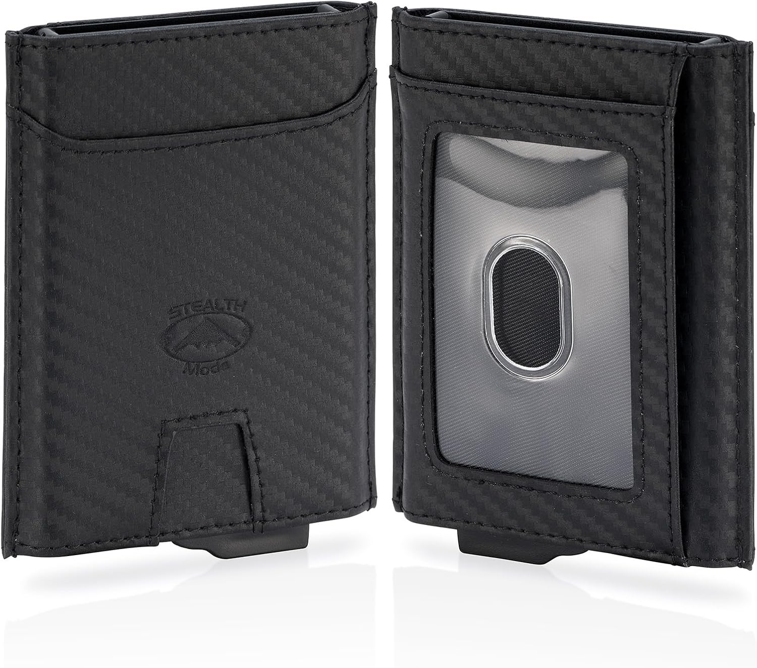 Amazon.com: Stealth Mode Pop-Up Leather Wallet - RFID Blocking Front ...