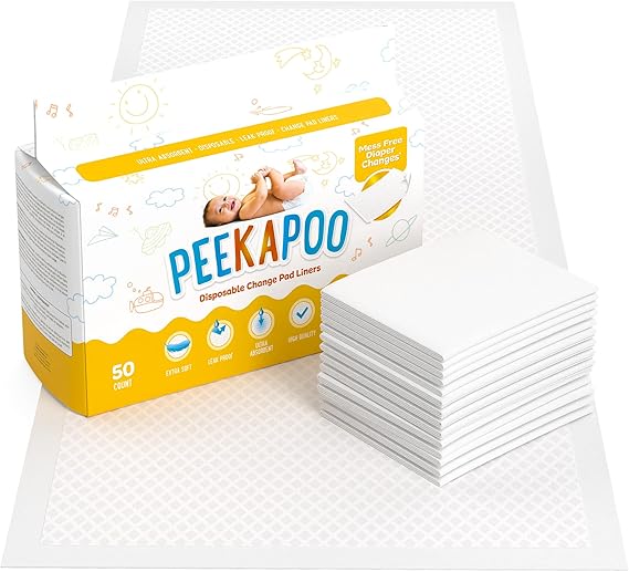 Amazon.com: Peekapoo - The Original Disposable Baby Changing Pad Liners ...