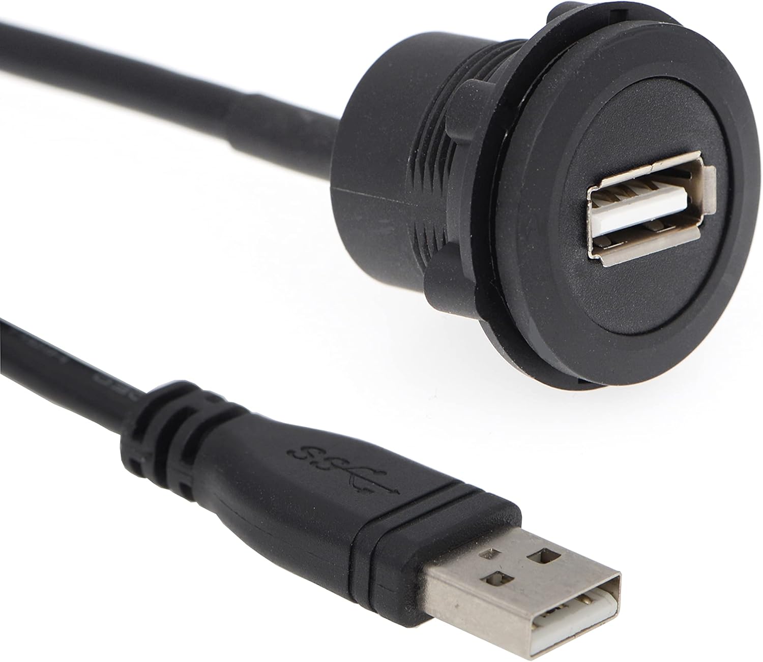 Amazon.com: 22mm USB 2.0 Panel Mount Port, Waterproof Plastic Shell ...