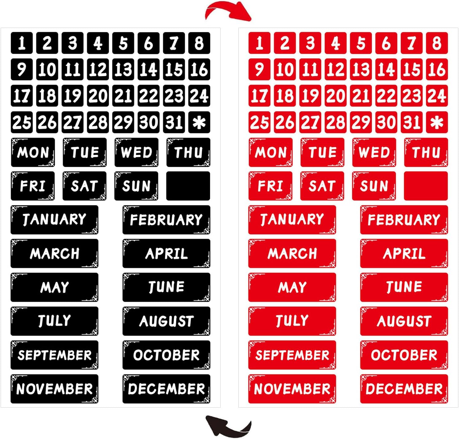 Amazon.com: Calendar Magnet Numbers,Double-Sided Magnetic Numbers and ...