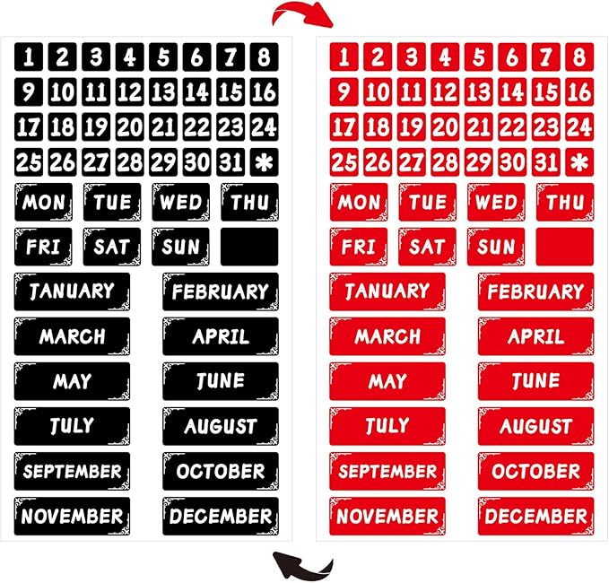 Amazon.com: Calendar Magnet Numbers,Double-Sided Magnetic Numbers and ...