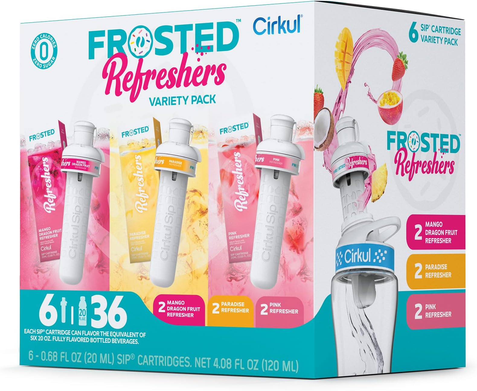 Amazon.com : Cirkul Frosted Refreshers Variety Pack, 6-pack (2 Pink, 2 ...