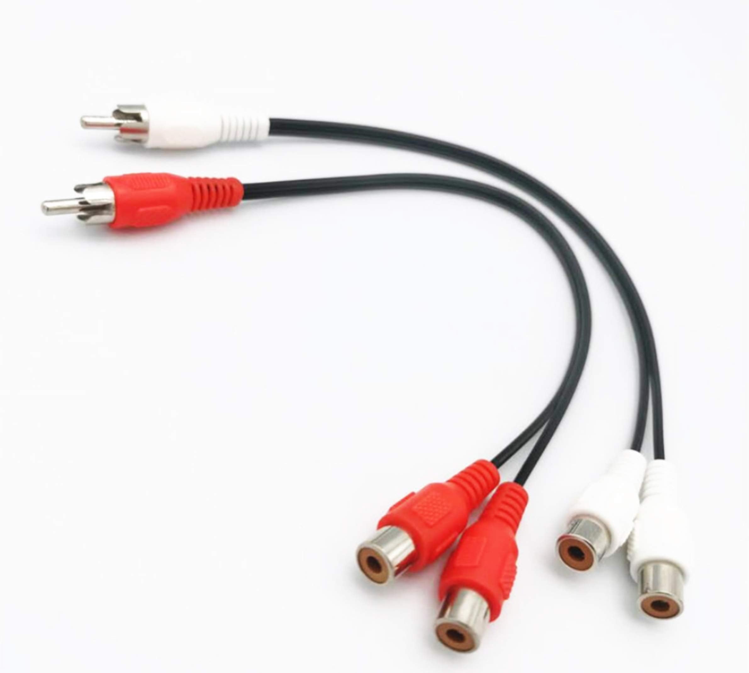 Amazon.com: Yeworth RCA Audio Piggyback Extender Cable, 5Ft 2 RCA Male ...