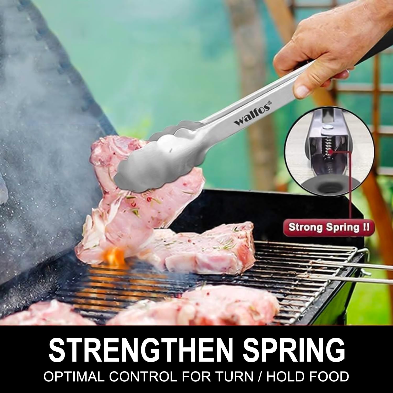 Snapklik.com : 17 Inch Extra Long Grill Tongs, Ultimate Stainless Steel ...