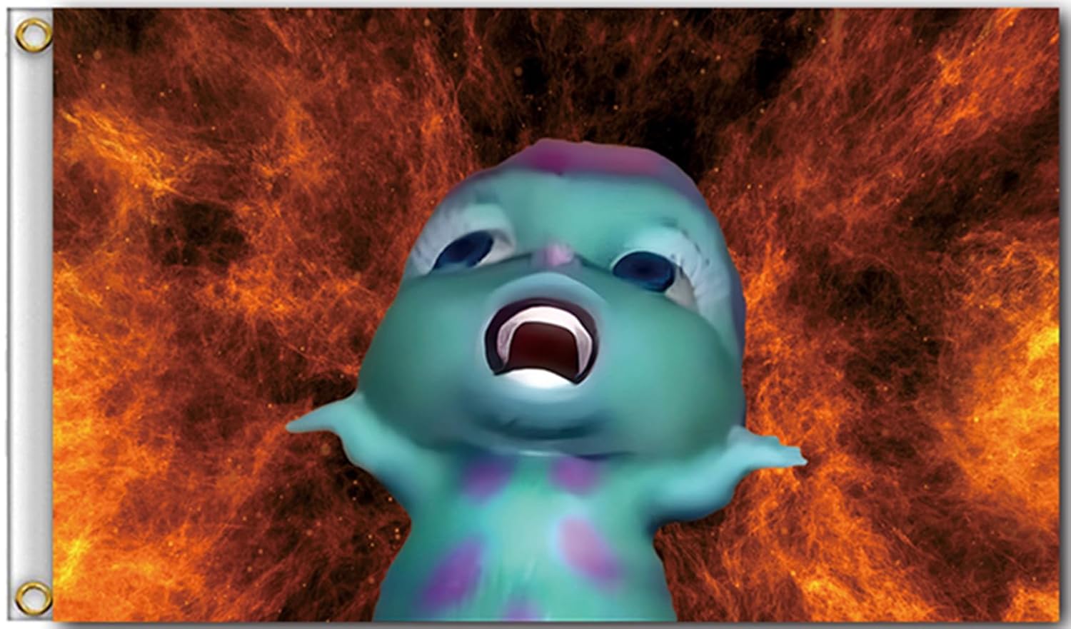 AUMIAU Bibble Fire Funny Meme Tapestry Flag Banner 3x5Ft College Dorm ...