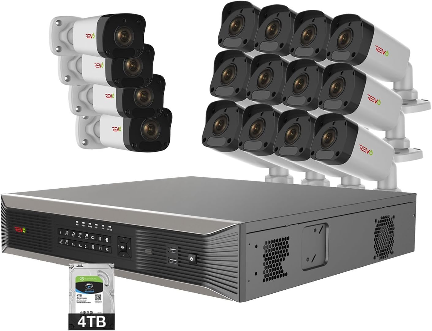 Amazon.com : Revo Ultra Plus HD 16 Ch. 4TB NVR Surveillance System & 16 ...
