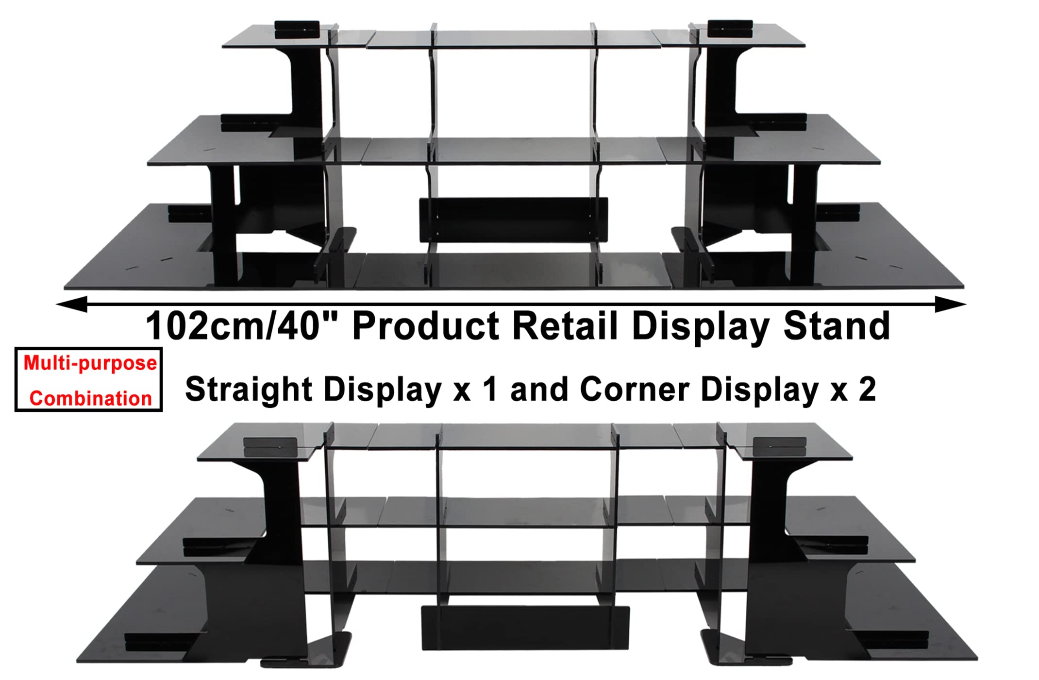 Acrylic Retail Display Risers, 3 Tier Retail Table Display Stand ...
