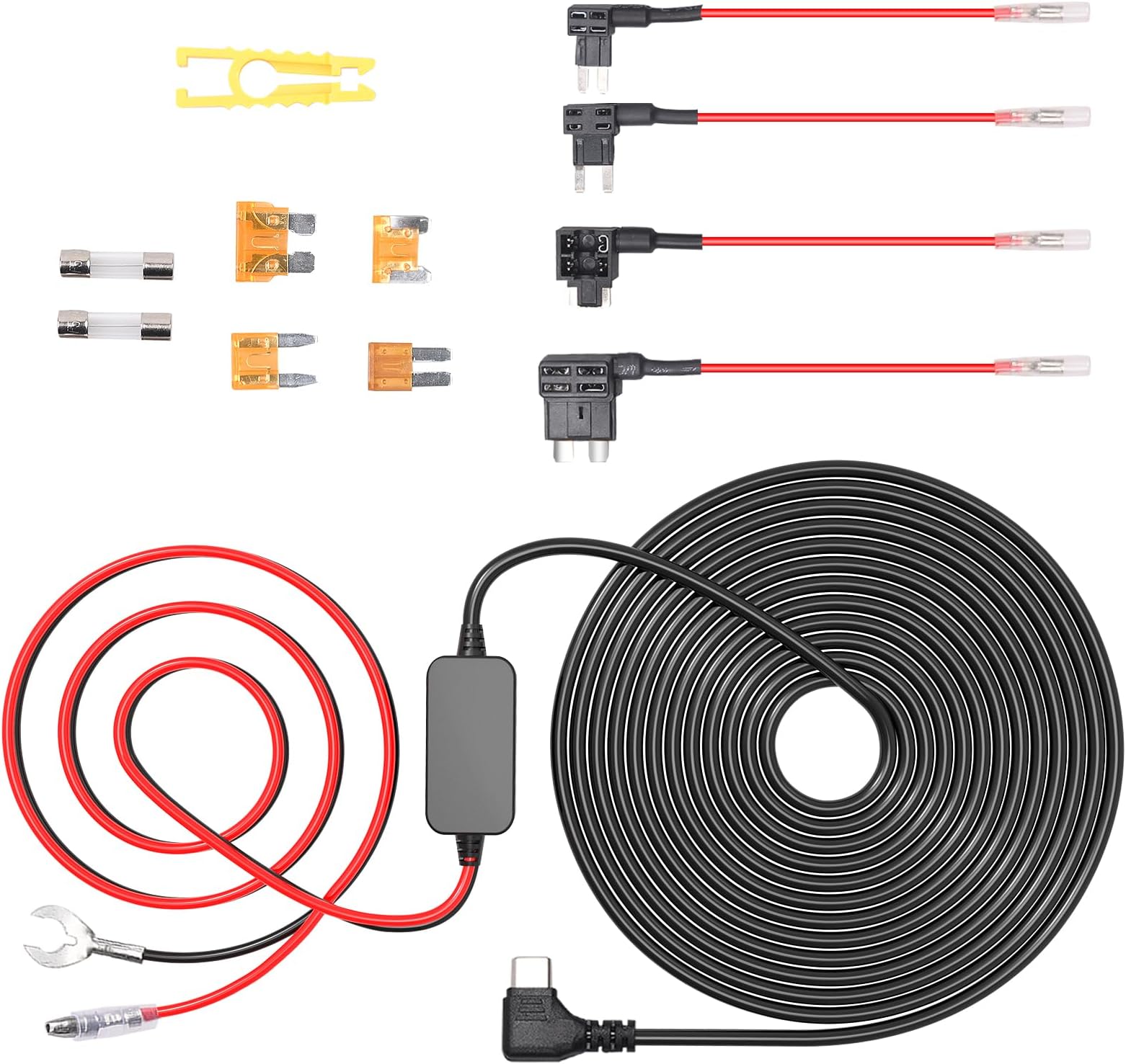 Amazon.com: Yansoo Dash Cam Hardwire Kit USB C,13ft Type-C Hard Wire ...