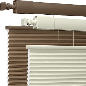 Amazon.com: Boolegon No Drill No Tools Cellular Shades Top Down Bottom Up Honeycomb Blinds Light ...