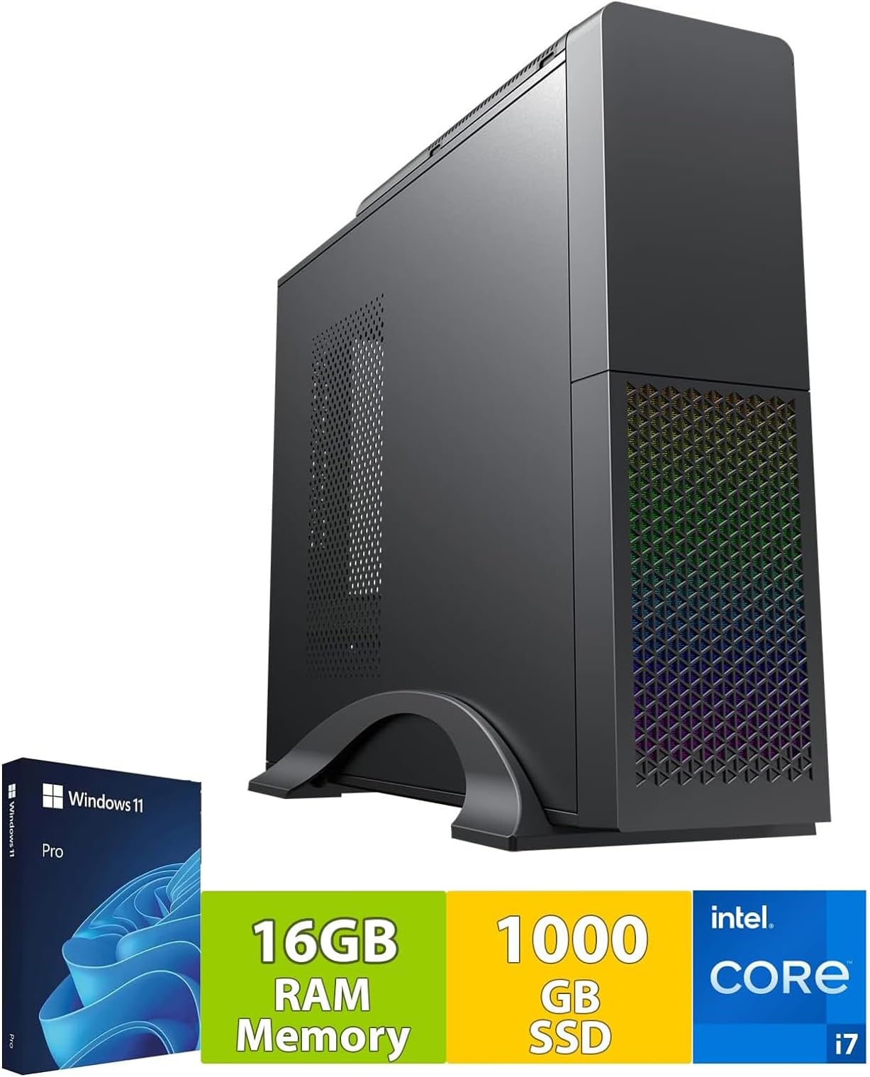 Desktop PC with Intel i7 8-Thread 4.00 GHz | 16GB DDR3 | 1TB + 256GB ...