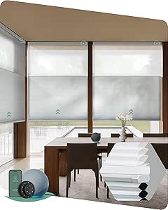 Amazon.com: Yoolax Smart Day Night Shades with Remote, Motorized Cellular Shades Work with Alexa ...