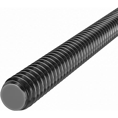 Amazon.com: Medium-Strength Threaded Rod, Black-Oxide Grade B7 Steel, 5 ...