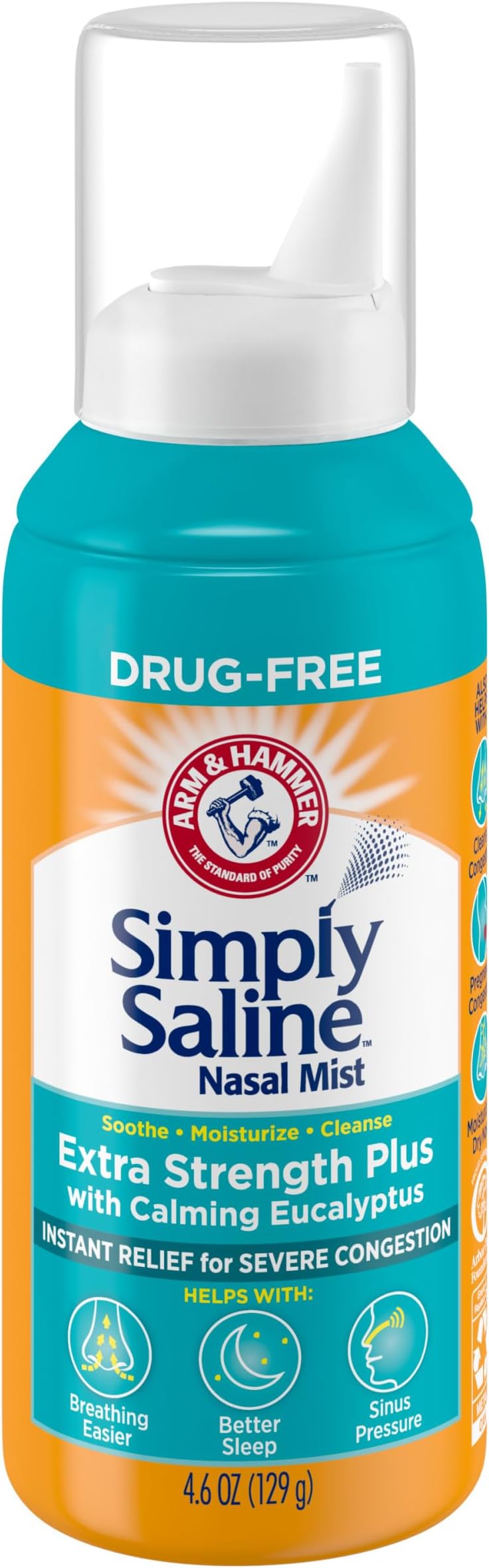 Amazon.com: Arm & Hammer Simply Saline Daily Care Nasal Mist 4.4oz ...