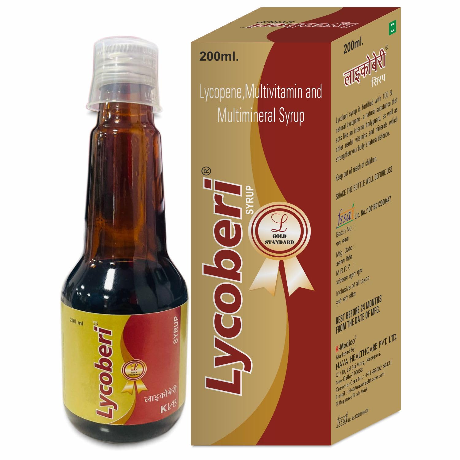 Buy Lycoberi Multivitamin Syrup for Men and Women Zinc Vitamin Enhances ...