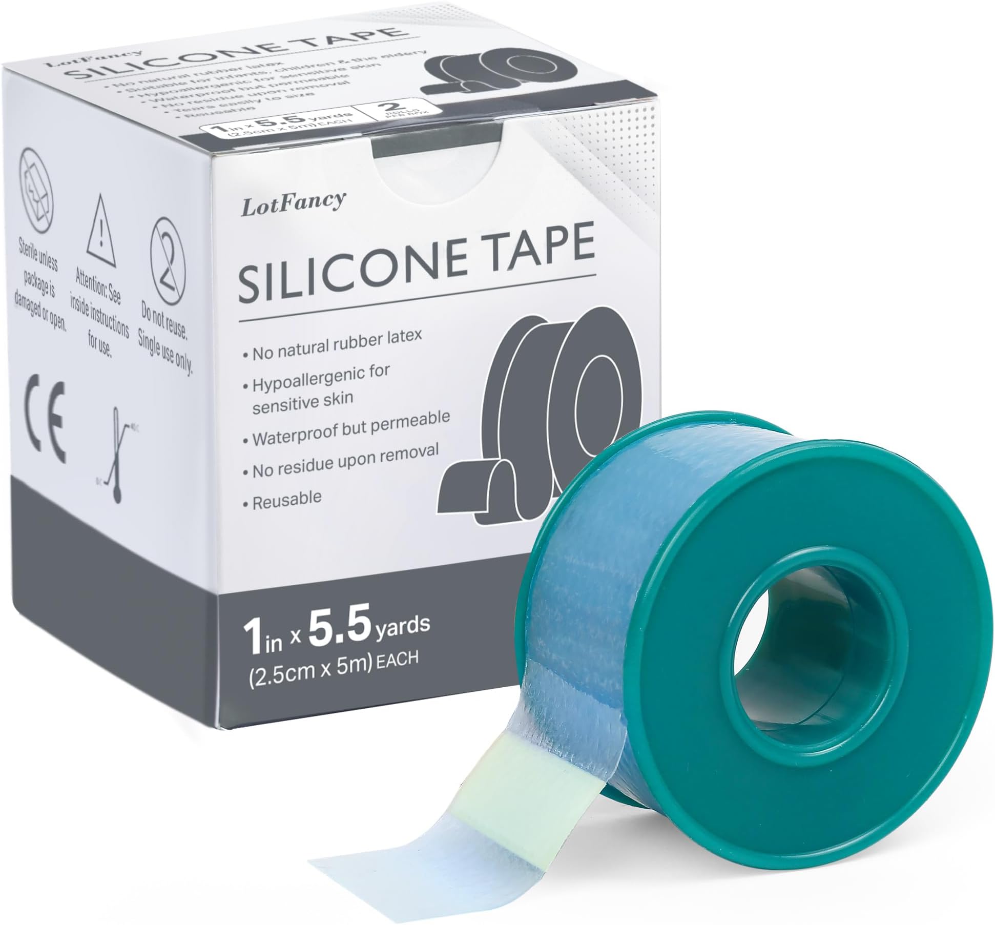 Amazon.com: MedVance Soft Silicone Tape with Perforation for Easy Cut ...