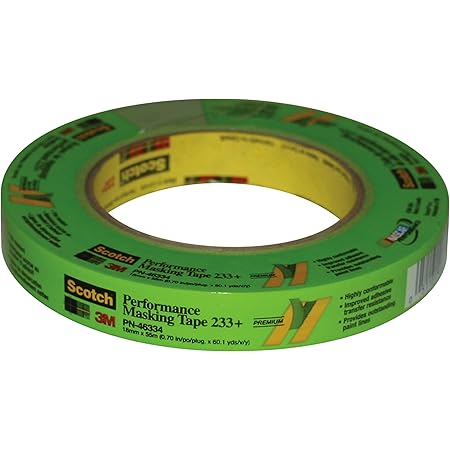 3M 233+ Masking tape .018 X 55 M3/4" ancho NP 26334 : Amazon.com.mx ...