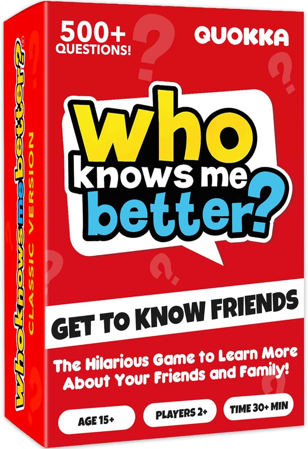 Amazon.com: QUOKKA Who Knows Me Better? - Classic Edition - 95 Cards ...