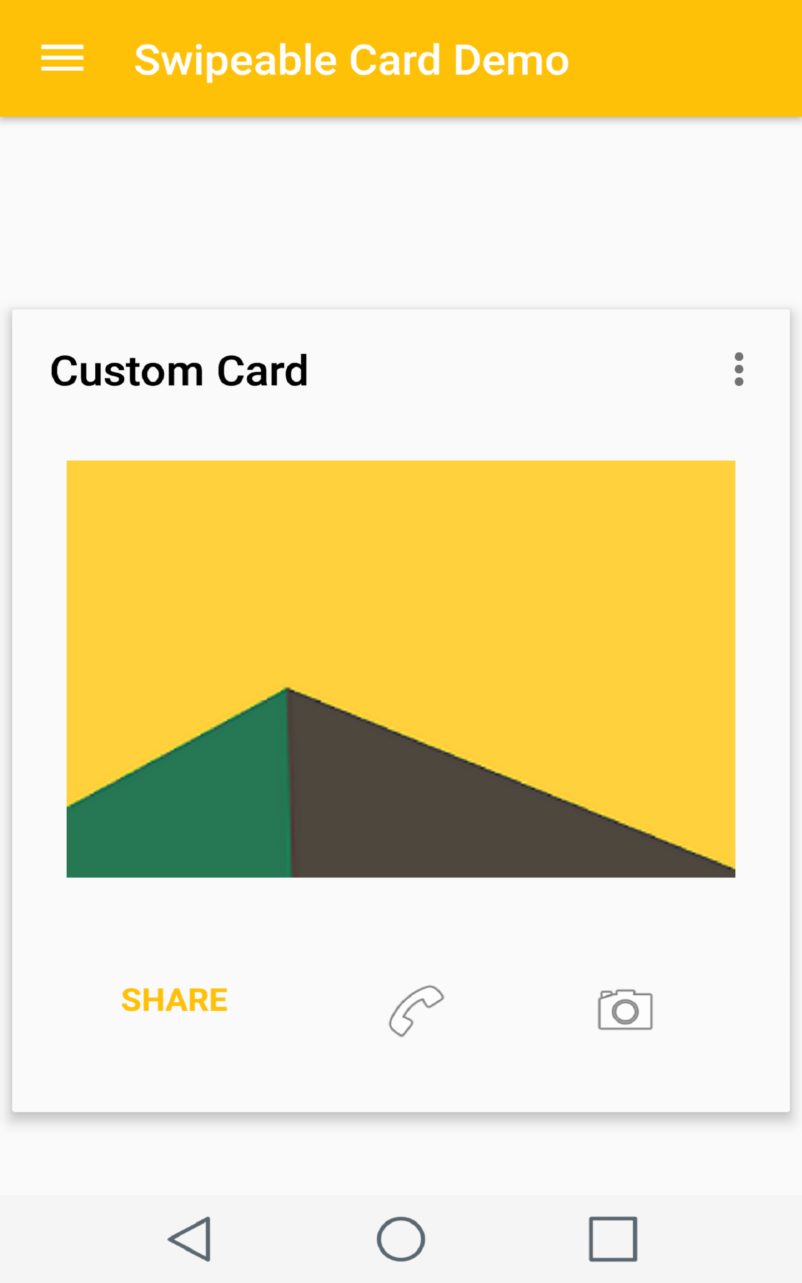 Swipeable Card Demo - App on Amazon Appstore